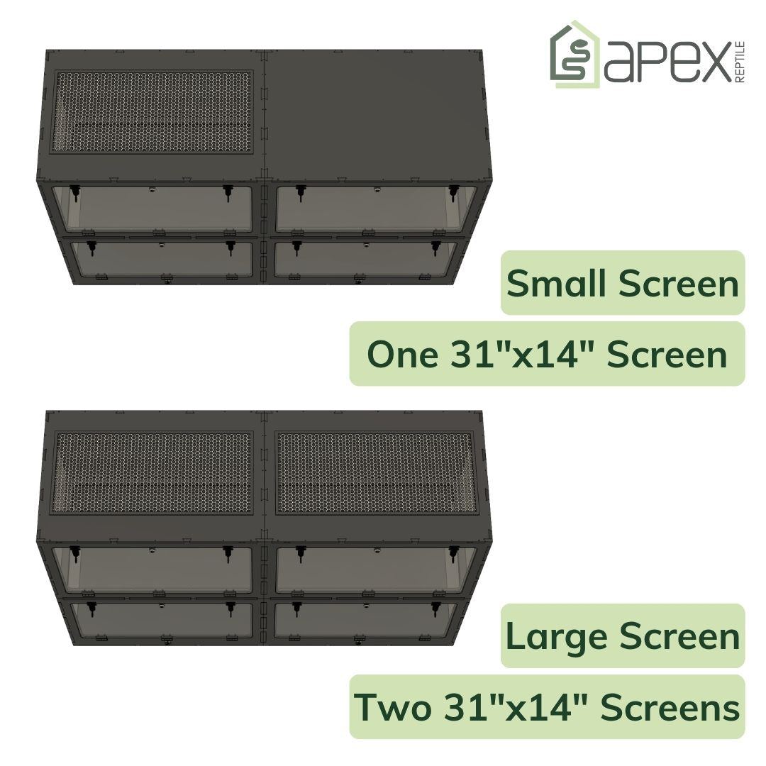 Modular PVC Reptile Enclosure 6'x2'x4' Arboreal Swing Down Door - Apex ...