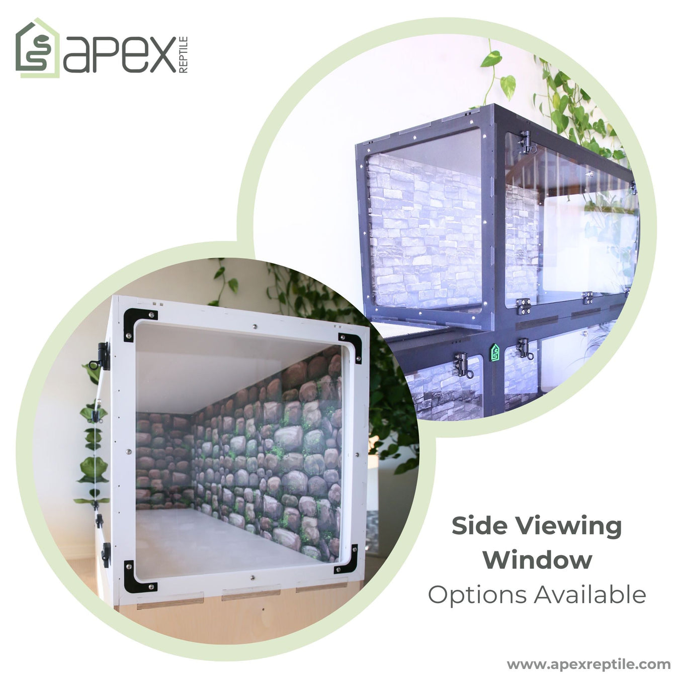 Modular PVC Reptile Enclosure 4'x2'x2' Double Swing Down Doors - Apex ...