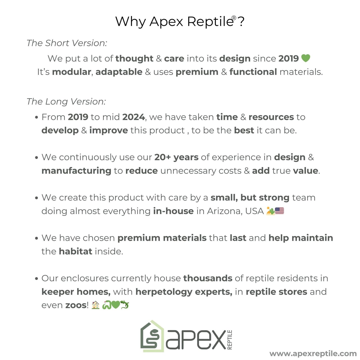 Modular PVC Reptile Enclosure 4'x2'x2' Swing Down Door - Apex Reptile ...